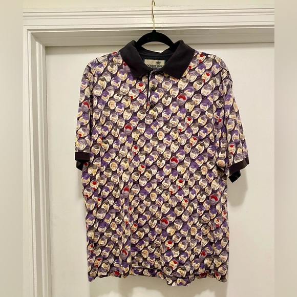 Dockers | Shirts | Mens Vintage Golf Polo 8s 90s All Over Graphic Print ...